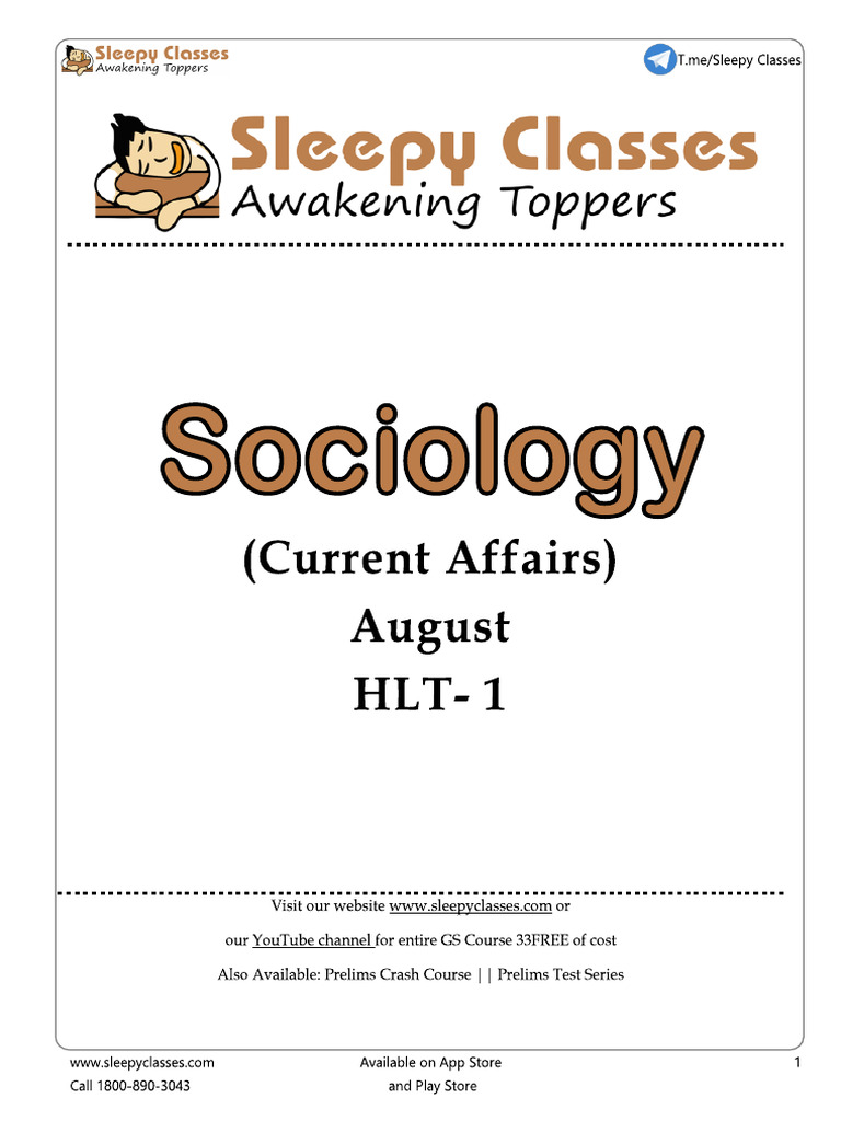 August Current Affairs - HLT 1 Lyst6562 | PDF | Gender Studies | Gender ...
