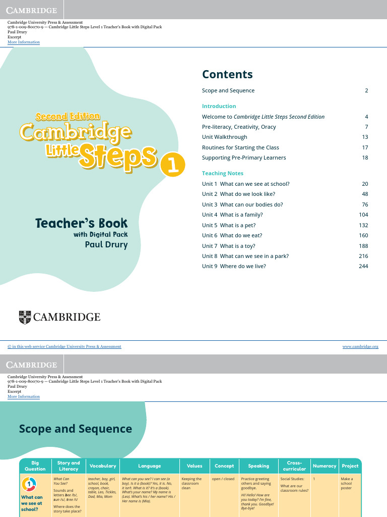 Little Steps Teacher's Book | PDF | Phonics | Literacy