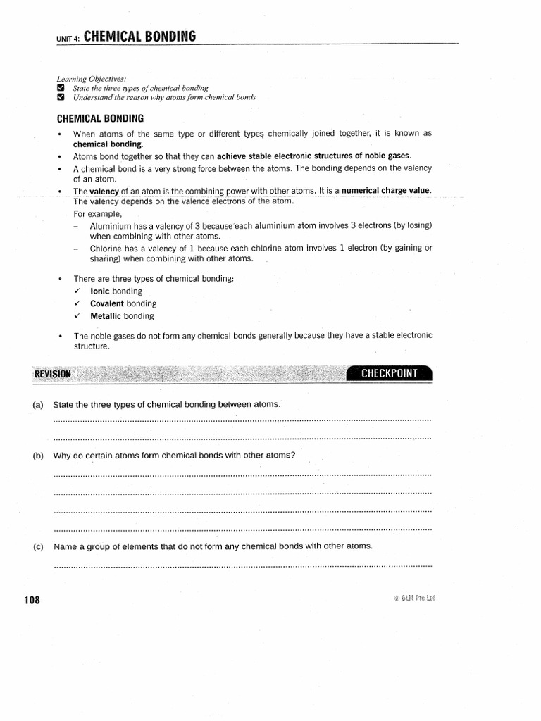 Unit 4 - Chemical Bonding | PDF