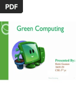 Green Computing Presentation | PDF