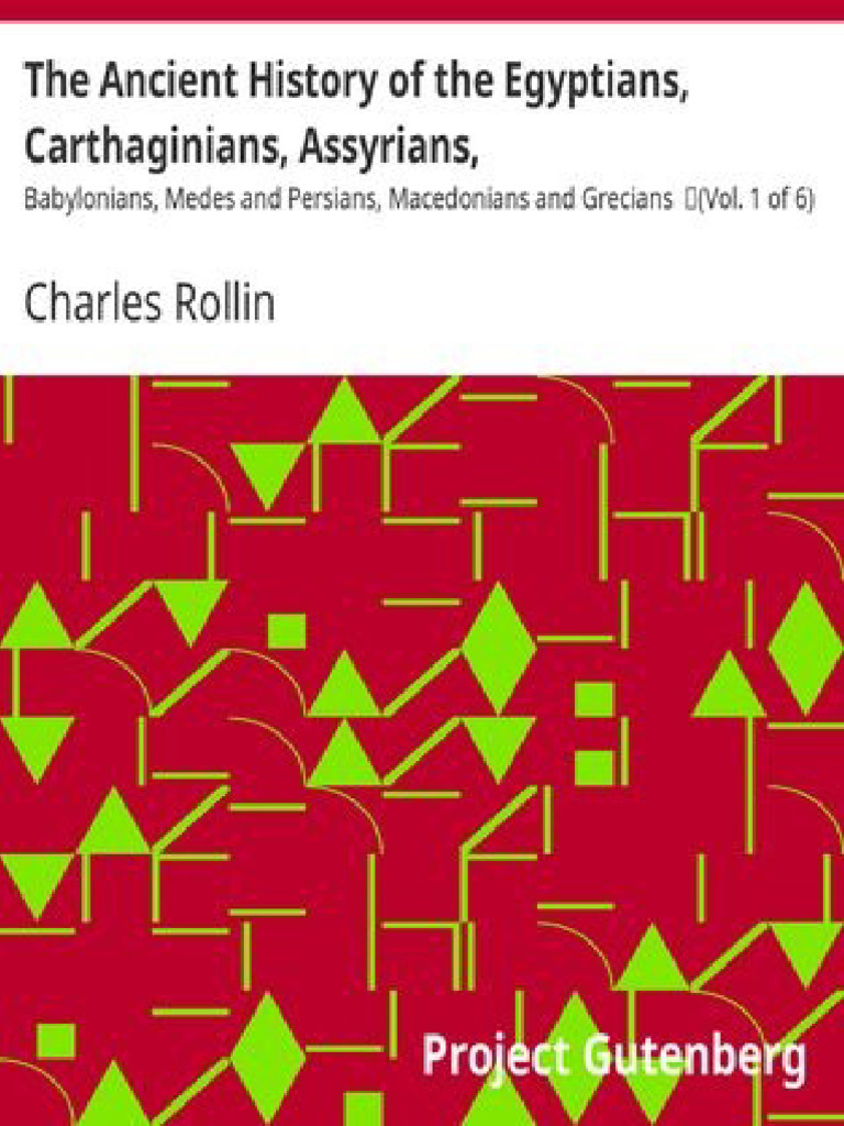 The Ancient History of the Egyptians Carthaginians Assyrians ...