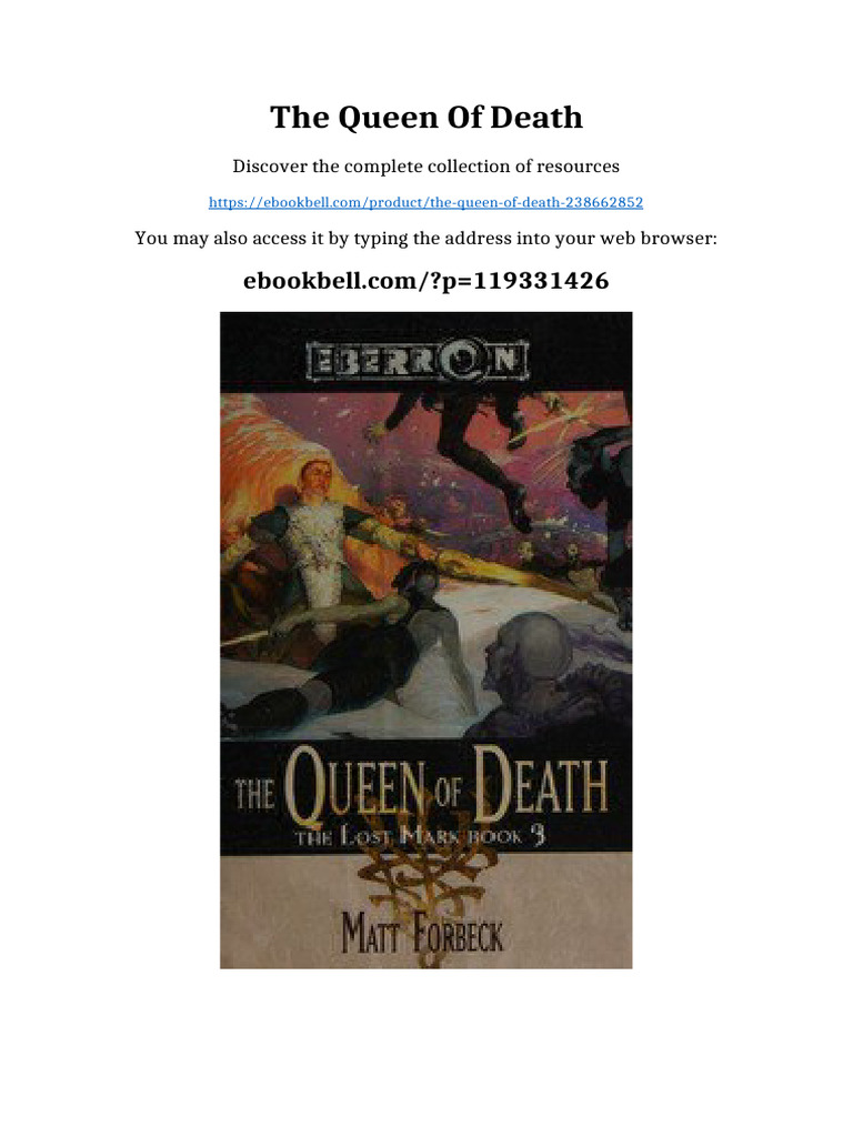 The Queen of Death sample | PDF | Sociology | Mental Disorder