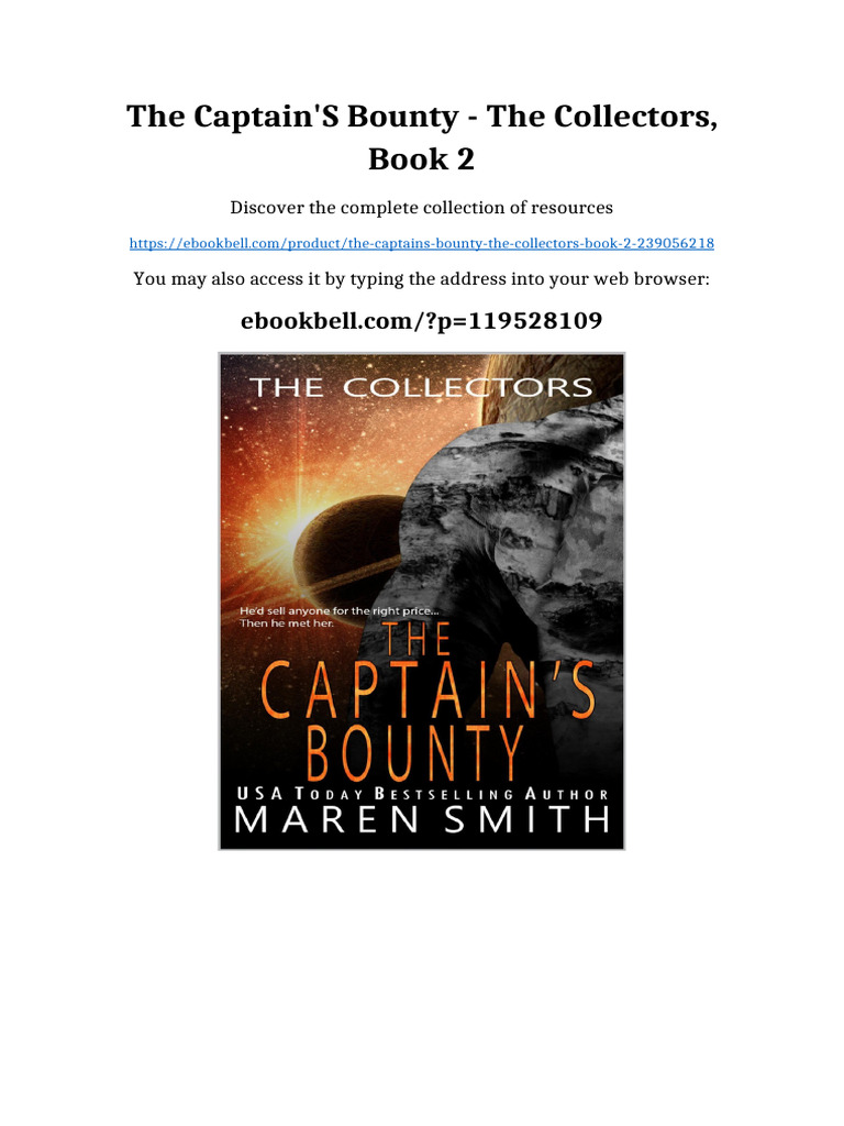 The Captain's Bounty - The Collectors, Book 2 pdf version | PDF ...