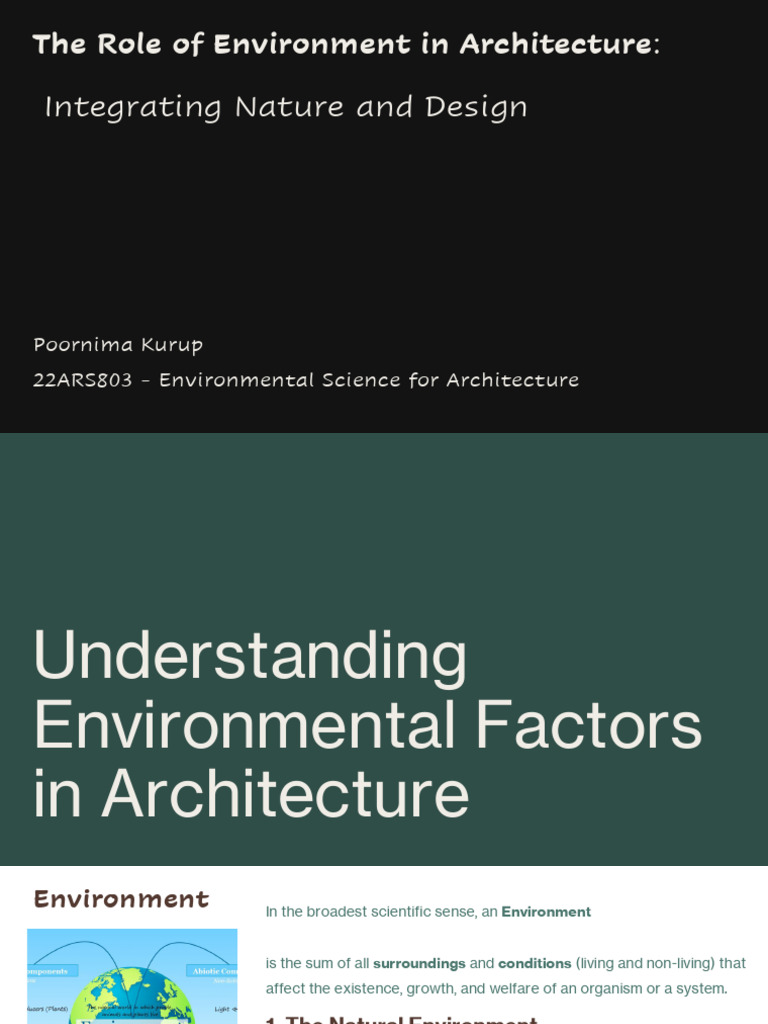 The Role of Environment in Architecture | PDF | Natural Environment ...
