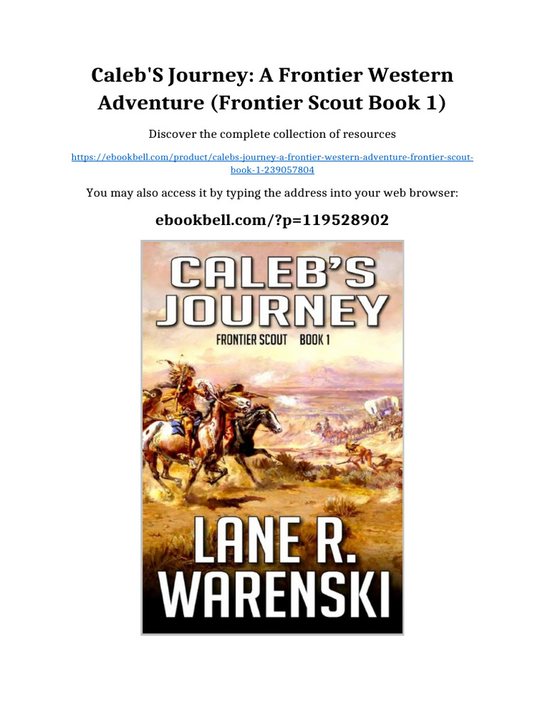 Caleb's Journey: A Frontier Western Adventure (Frontier Scout Book 1 ...