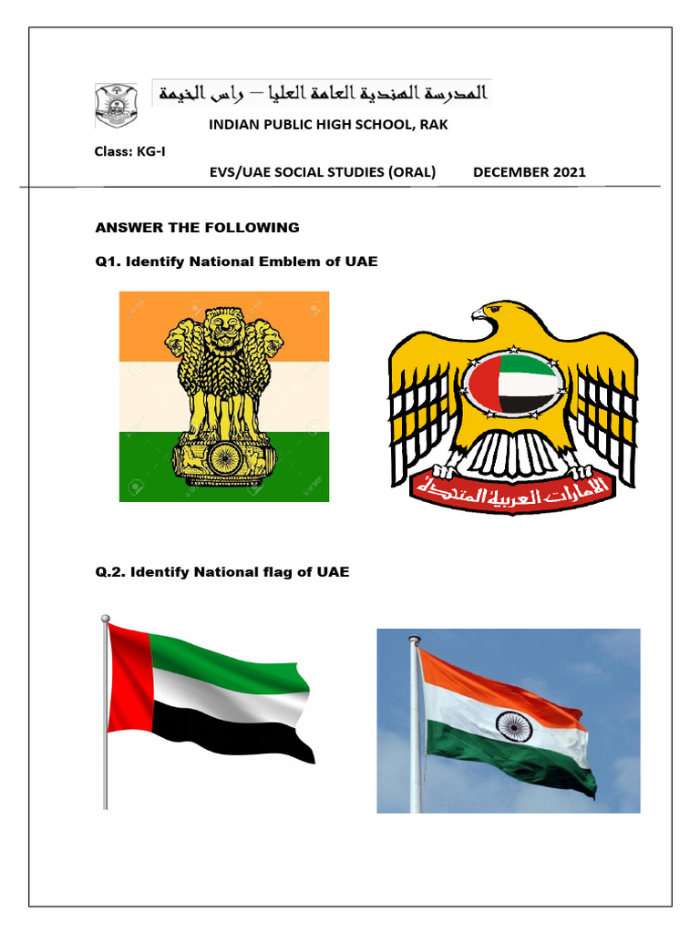 EVS Revision Worksheet (ORAL) DECEMBER | PDF