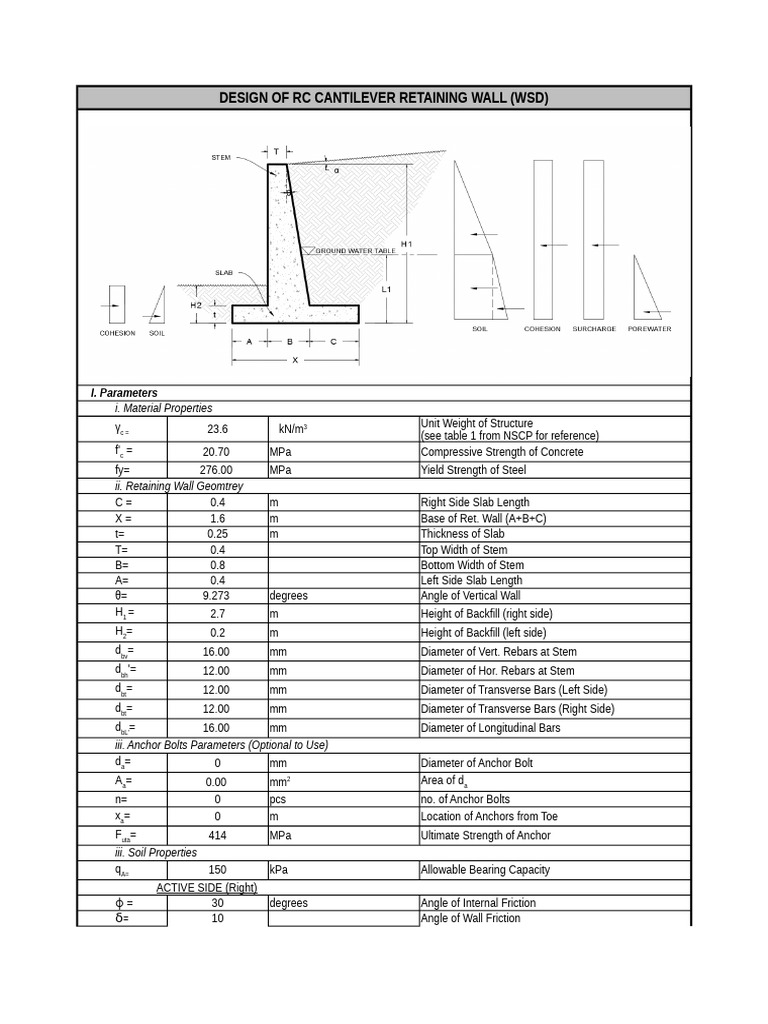 RC Retaining Wall Compress | PDF | Applied And Interdisciplinary ...