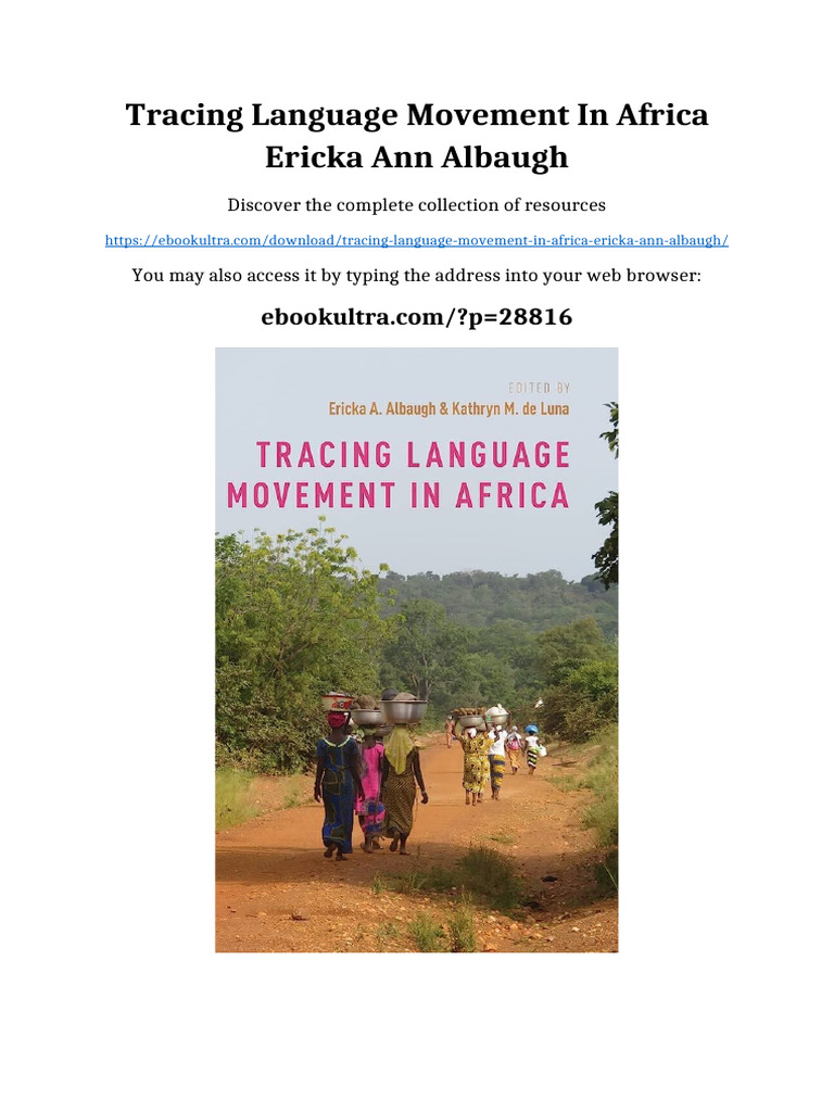 Tracing Language Movement in Africa Ericka Ann Albaugh pdf available ...