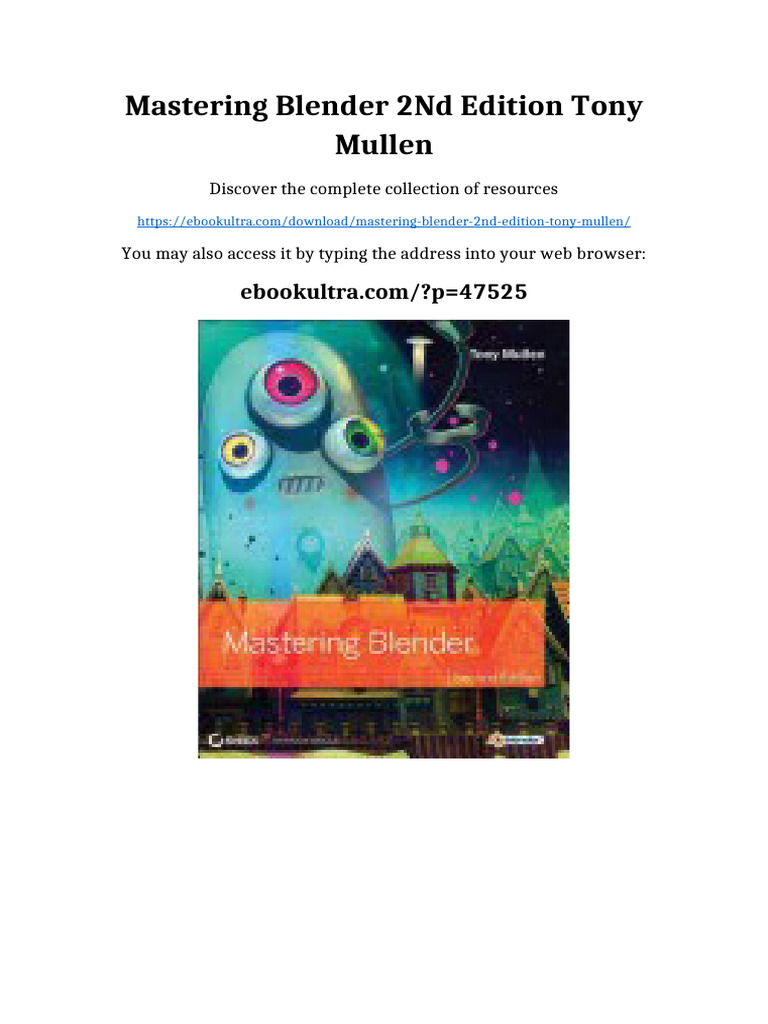 Mastering Blender 2nd Edition Tony Mullen Complete Edition | PDF ...