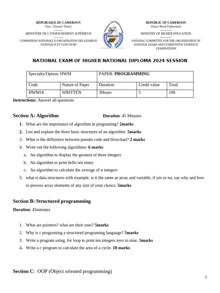 Programing Set 1 | PDF | Object Oriented Programming | Programming ...