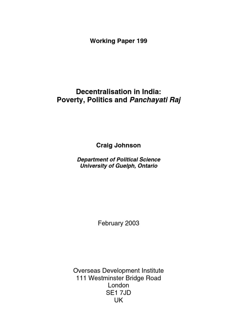 Decentralisation in India | PDF | Decentralization | Governance
