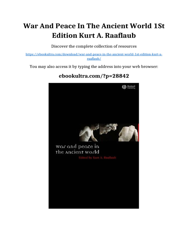 War and Peace in the Ancient World 1st Edition Kurt A. Raaflaub online ...