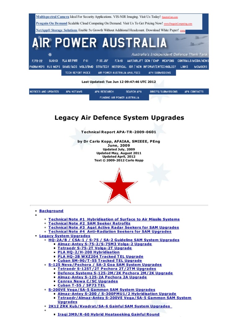 Air Defence System Upgrades | PDF | Surface To Air Missile | Missile Types