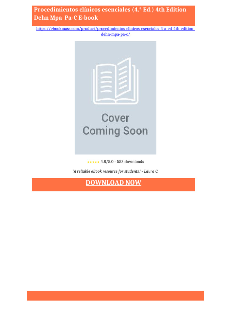 Procedimientos Clínicos Esenciales (4. Ed.) 4th Edition Dehn Mpa Pa-C ...