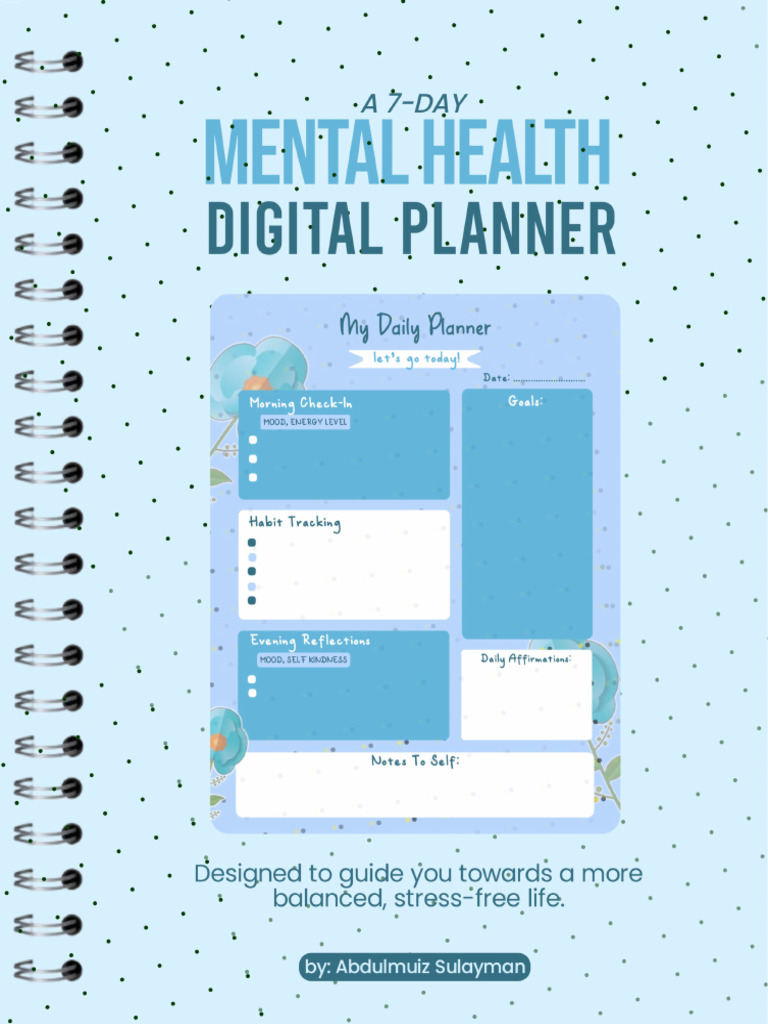 The 7-Day Mental Health Planner | PDF