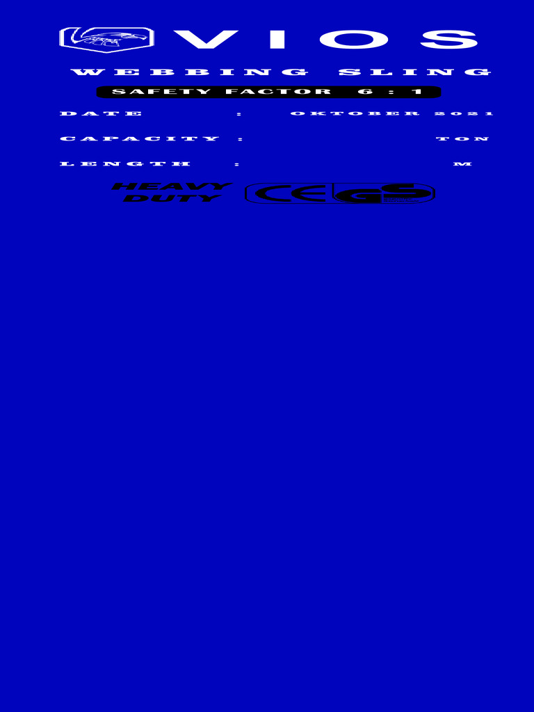 Webbing Sling Label | PDF