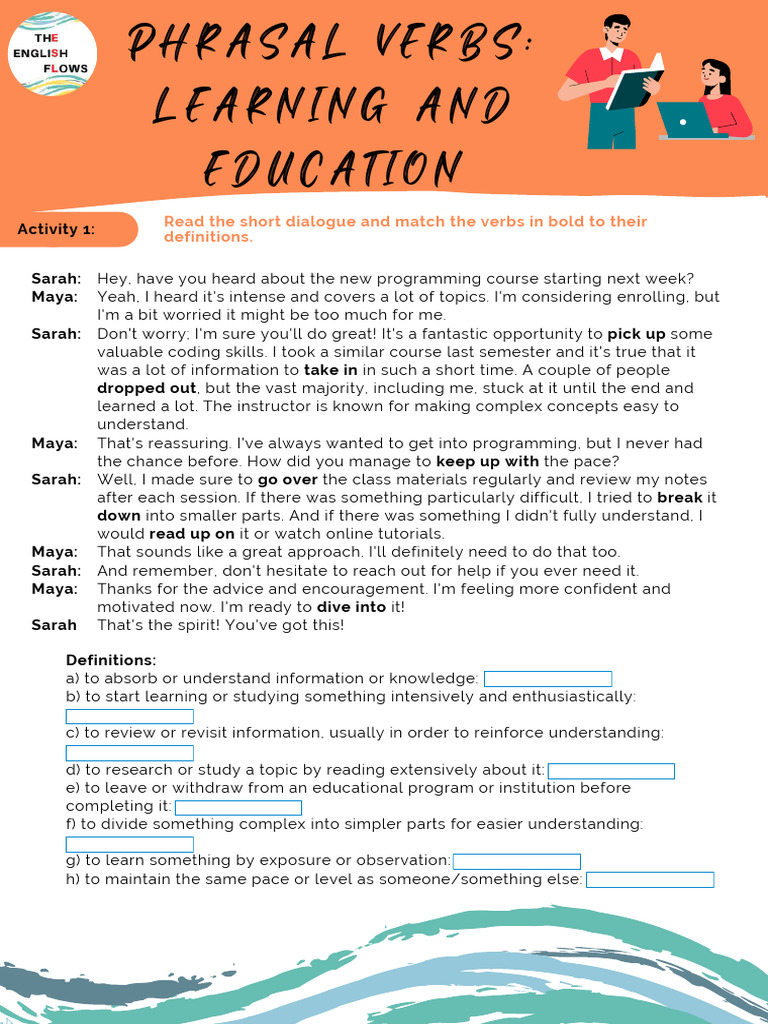 Phrasal Verbs Learning and Education Interactive | PDF | Vocabulary ...
