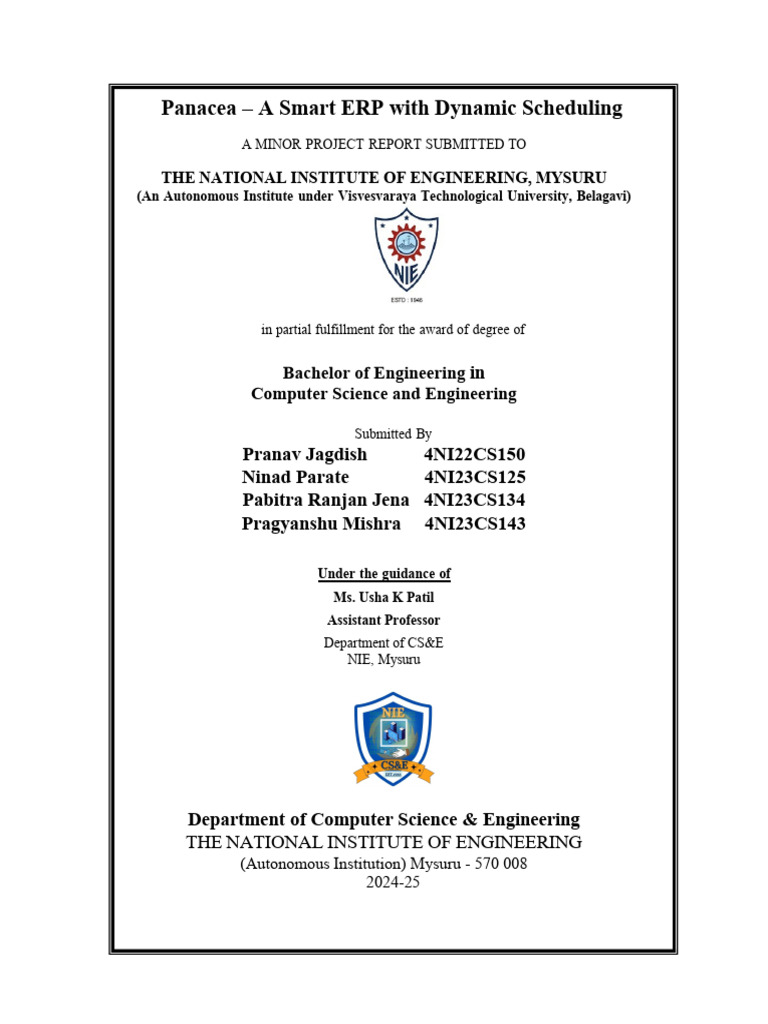 Minor Project Format CSE | PDF | Metaheuristic | Enterprise Resource ...
