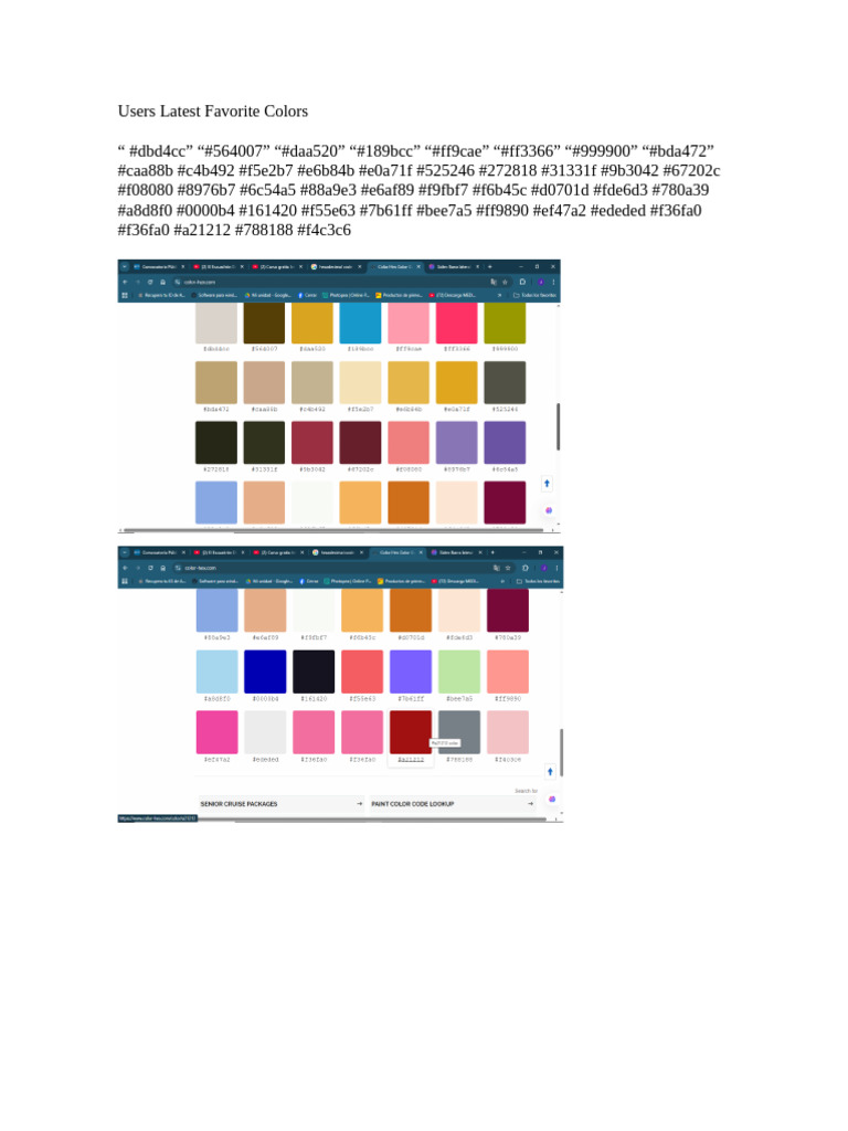 Hexadecimal Codigo Colors | PDF