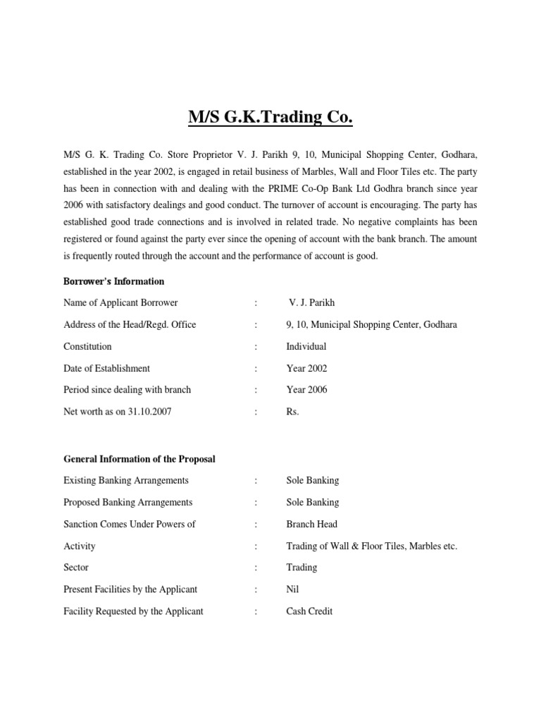 G K Trading | PDF | Loans | Debits And Credits