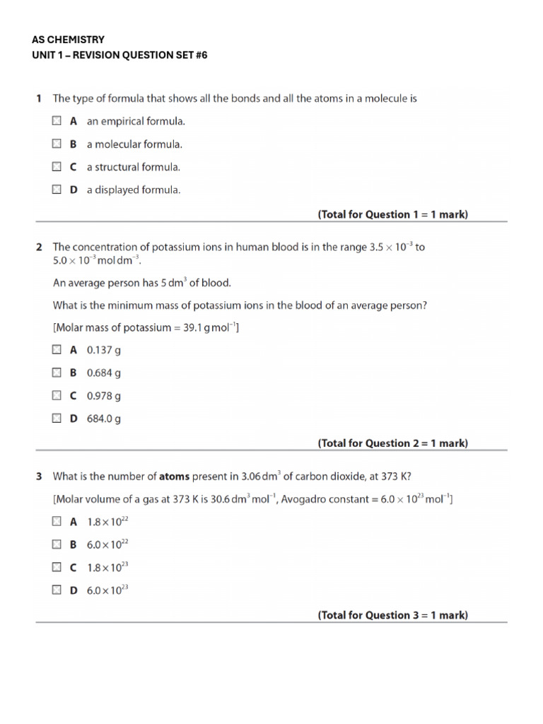 Unit 1 Revision #6 (2018 June) | PDF