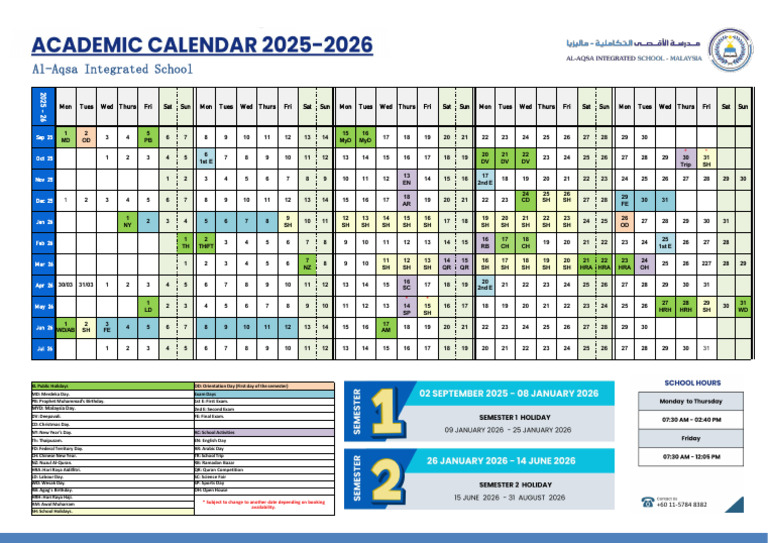 Ais Calendar 2025 - 2026 Final-1 | PDF | Religious Holidays | Secular ...