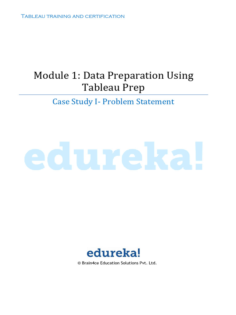 Module 1_ Data Preparation Using Tableau Prep | PDF