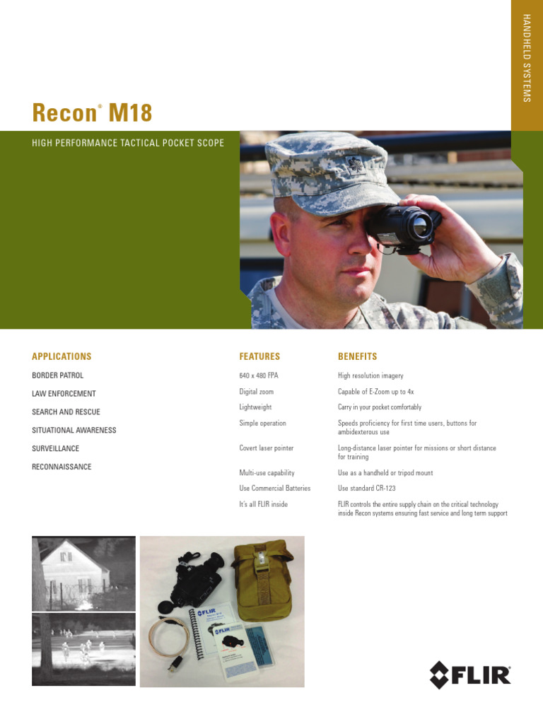 Flir Recon m18 Datasheet | PDF | Optics | Optical Devices