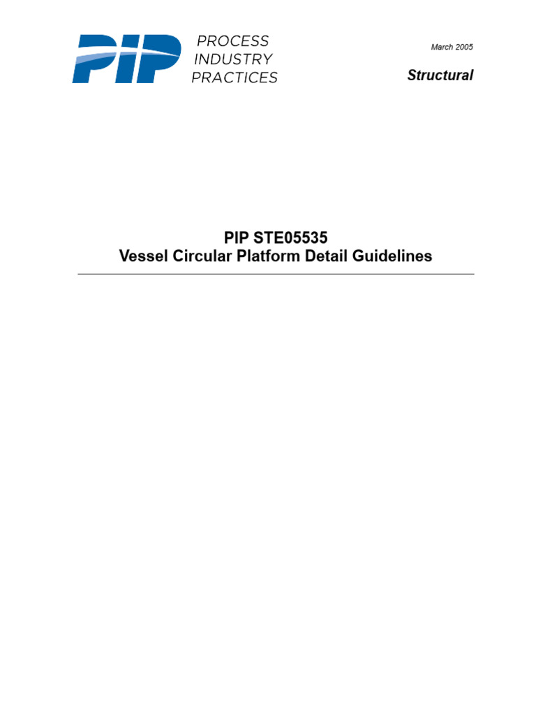 STE05535-Vessel Circular Platform Detail Guidelines-Mar05 | PDF | Beam ...