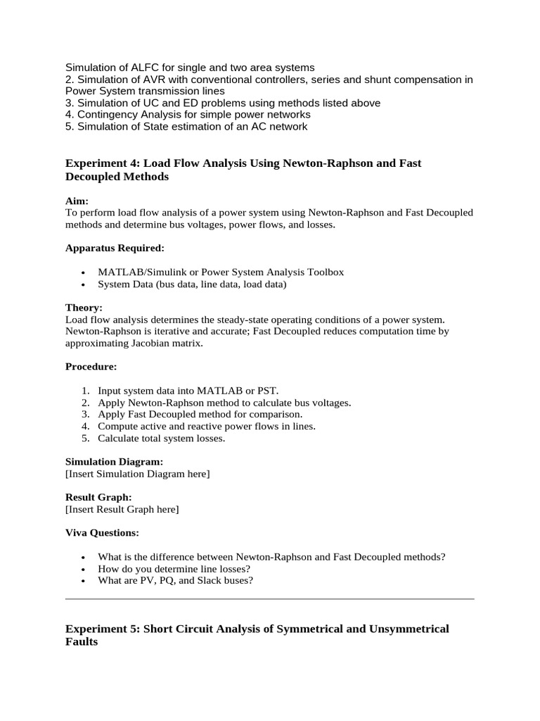 Simulation of ALFC for single and two area systems | PDF | Electrical ...