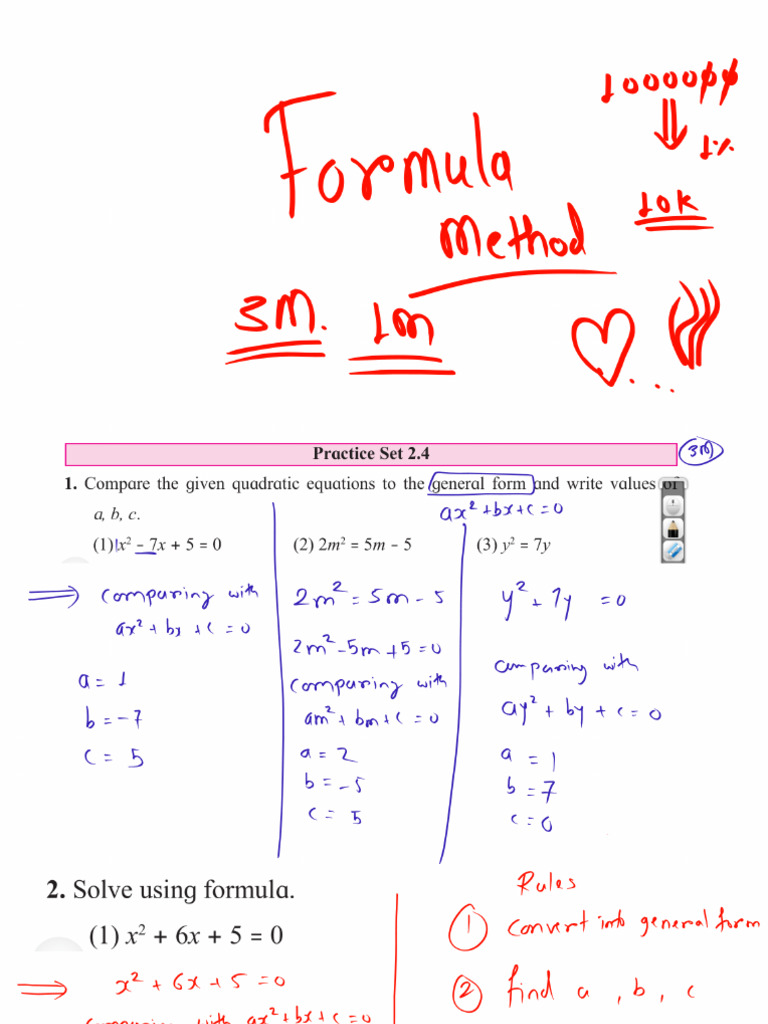 Maths 1 Practice Set 2.4 | PDF
