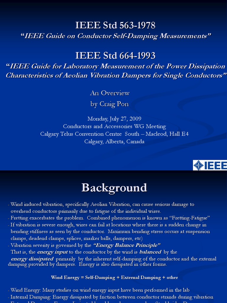 IEEE STD 563-1978 IEEE STD 664-1993: IEEE Guide On Conductor Self ...