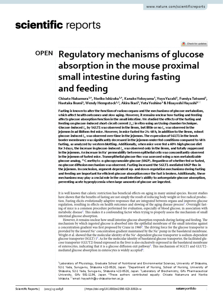 Scientific Reports - Glucose | PDF