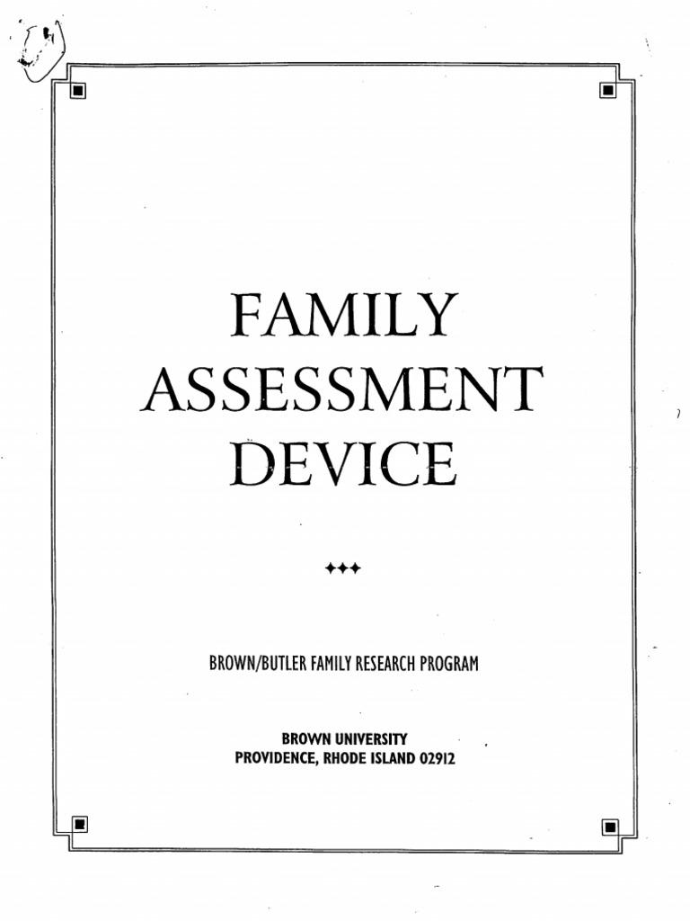 Family Assessment Device | PDF