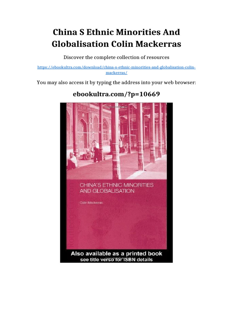 China S Ethnic Minorities and Globalisation Colin Mackerras Full ...