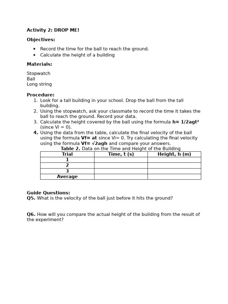 Act 2 - Drop Me! | PDF