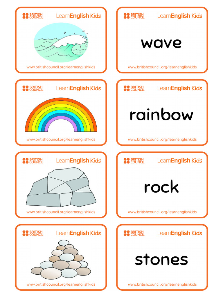 Flashcards Nature Objects | PDF