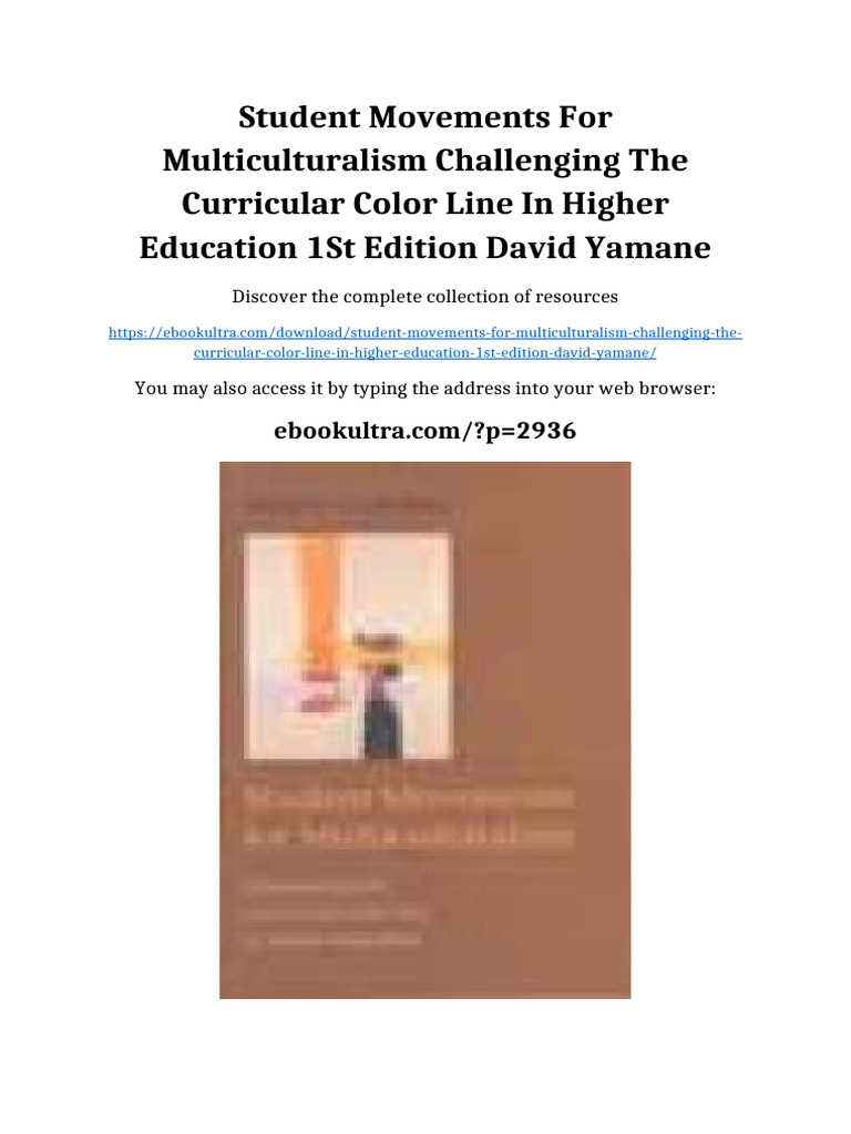 Student Movements for Multiculturalism Challenging the Curricular Color ...