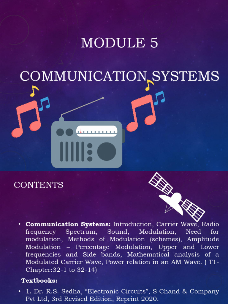 Module 5 - Communication Systems | PDF | Frequency Modulation | Radio
