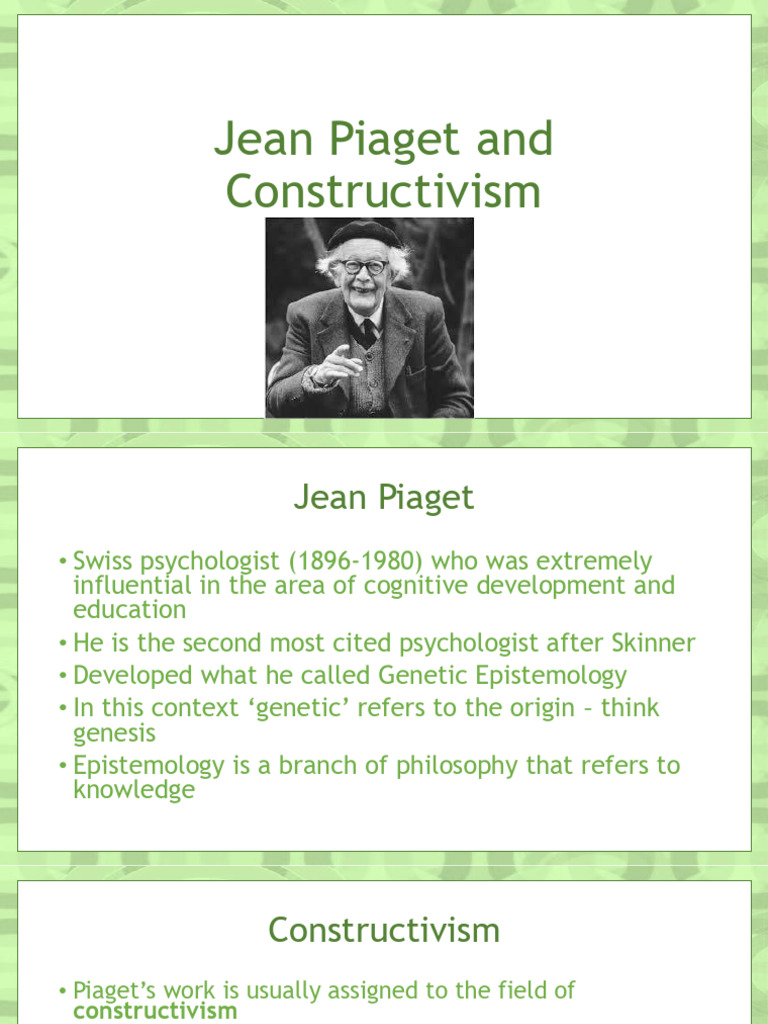 Piaget | PDF | Constructivism (Philosophy Of Education) | Intelligence