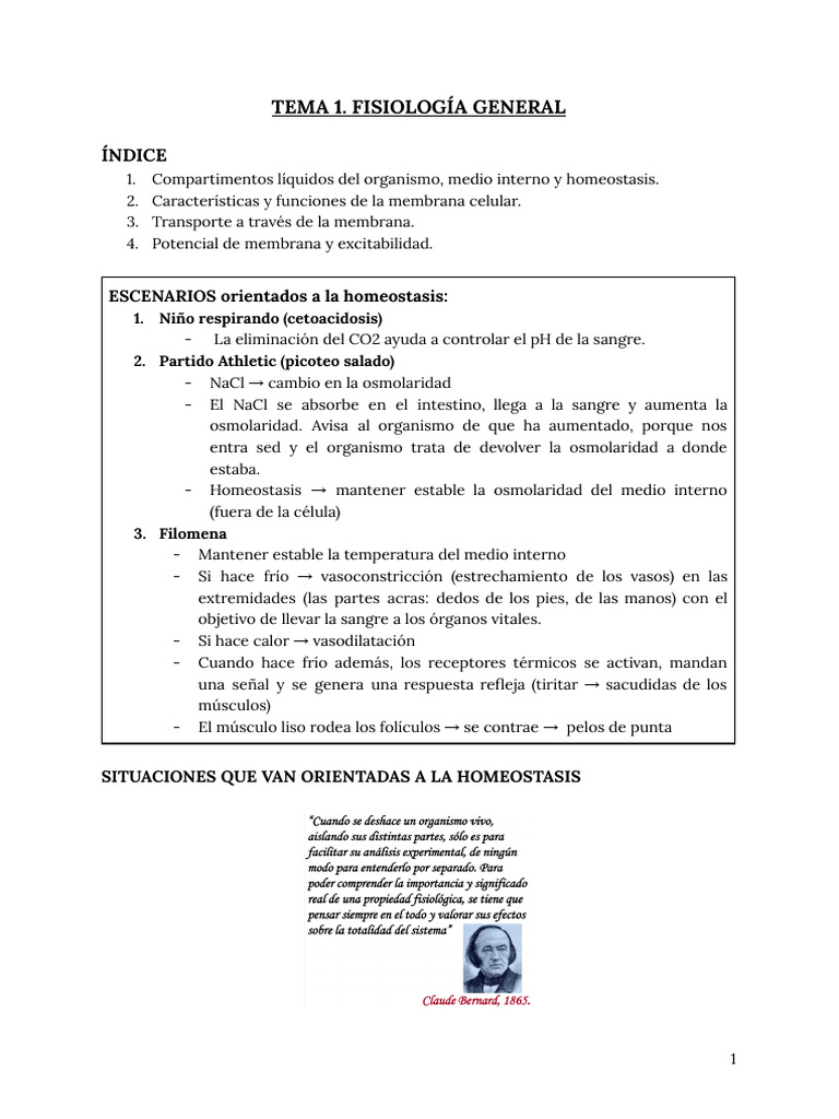 T1 - FISIOLOGÍA GENERAL (CORREGIDO) | PDF