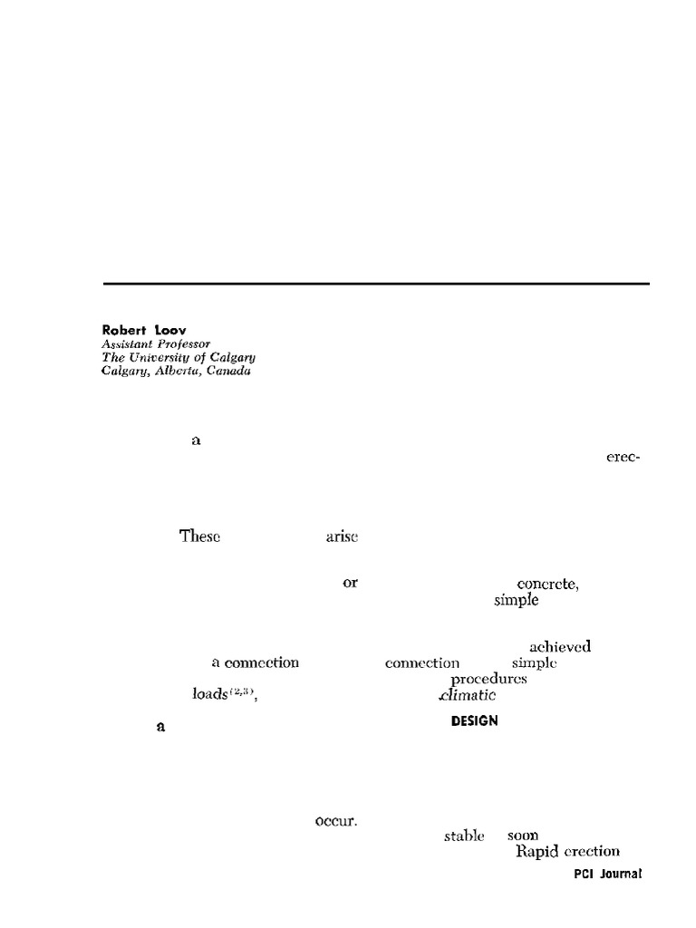PCI A Precast Beam Connection Design For Shear and Axial Load | PDF ...