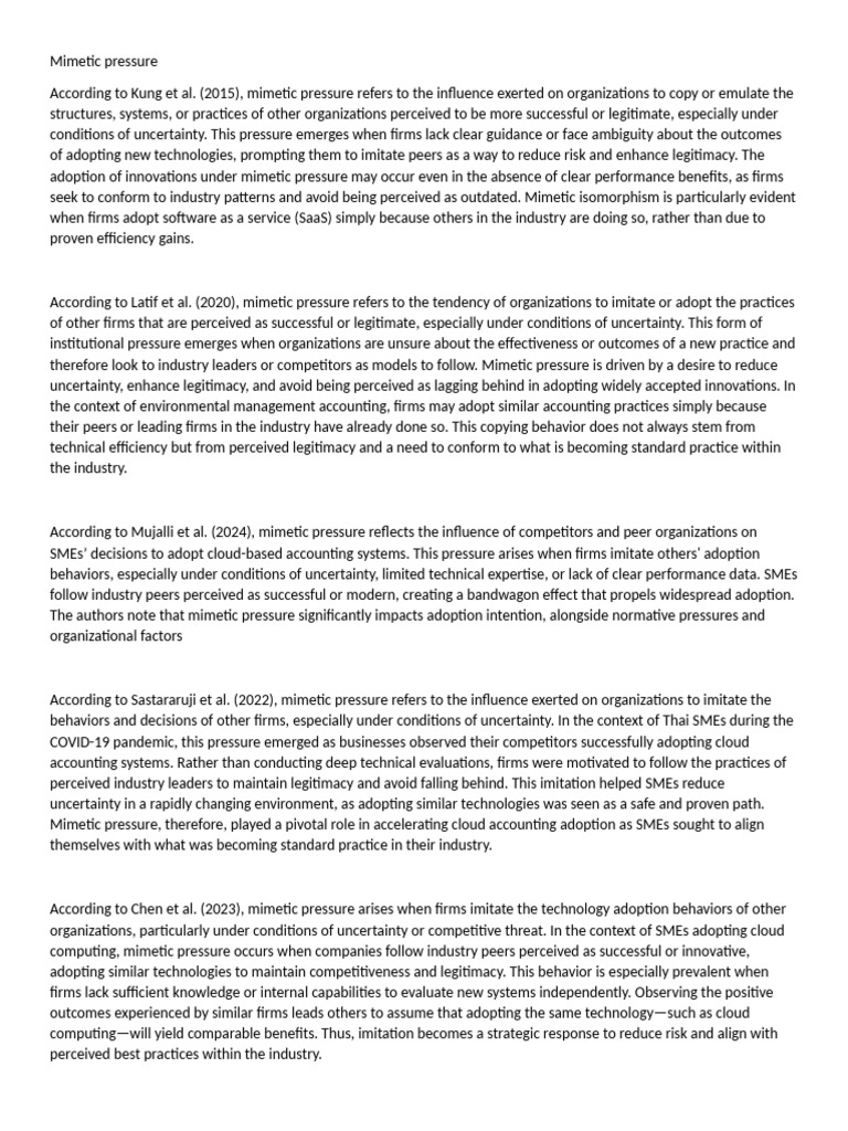Mimetic Pressure | PDF | Value (Ethics) | Sustainability