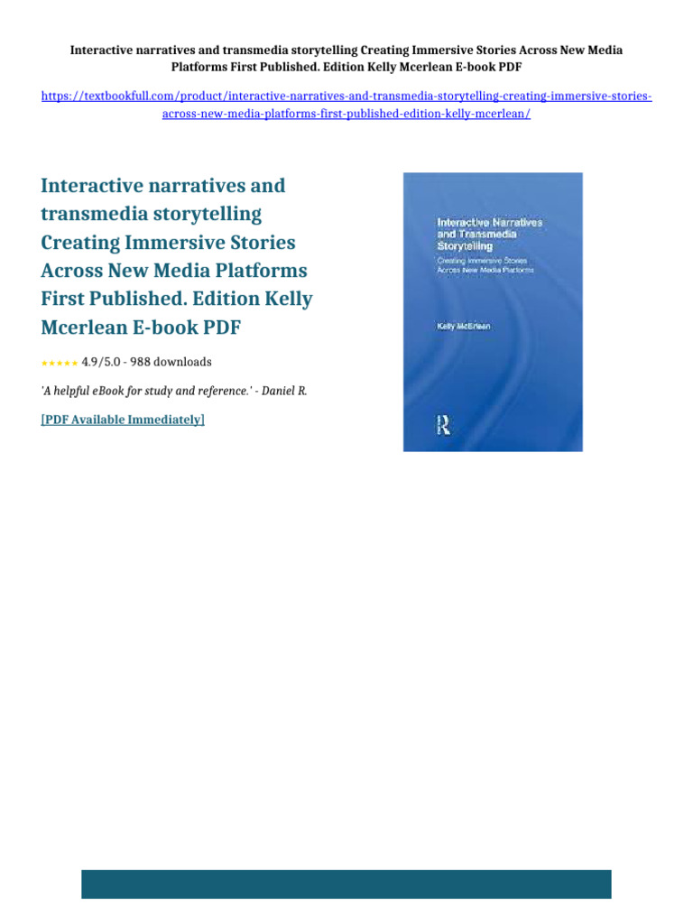 Interactive narratives and transmedia storytelling Creating Immersive ...