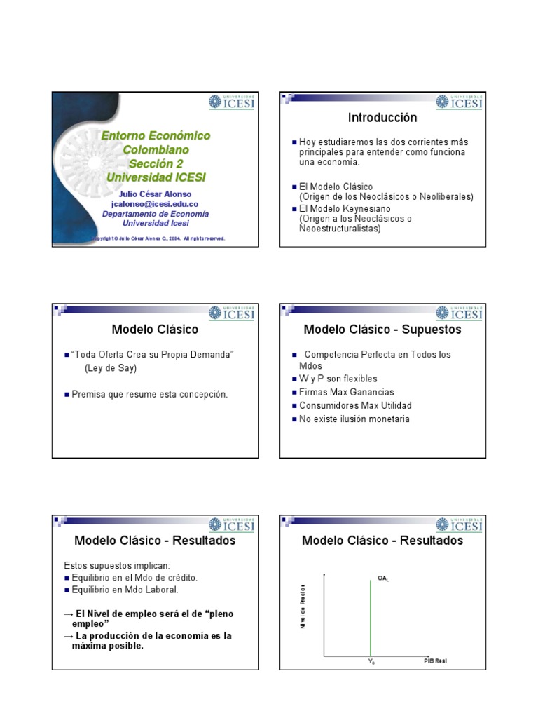 Modelo Clasico | PDF | Economía keynesiana | La política fiscal