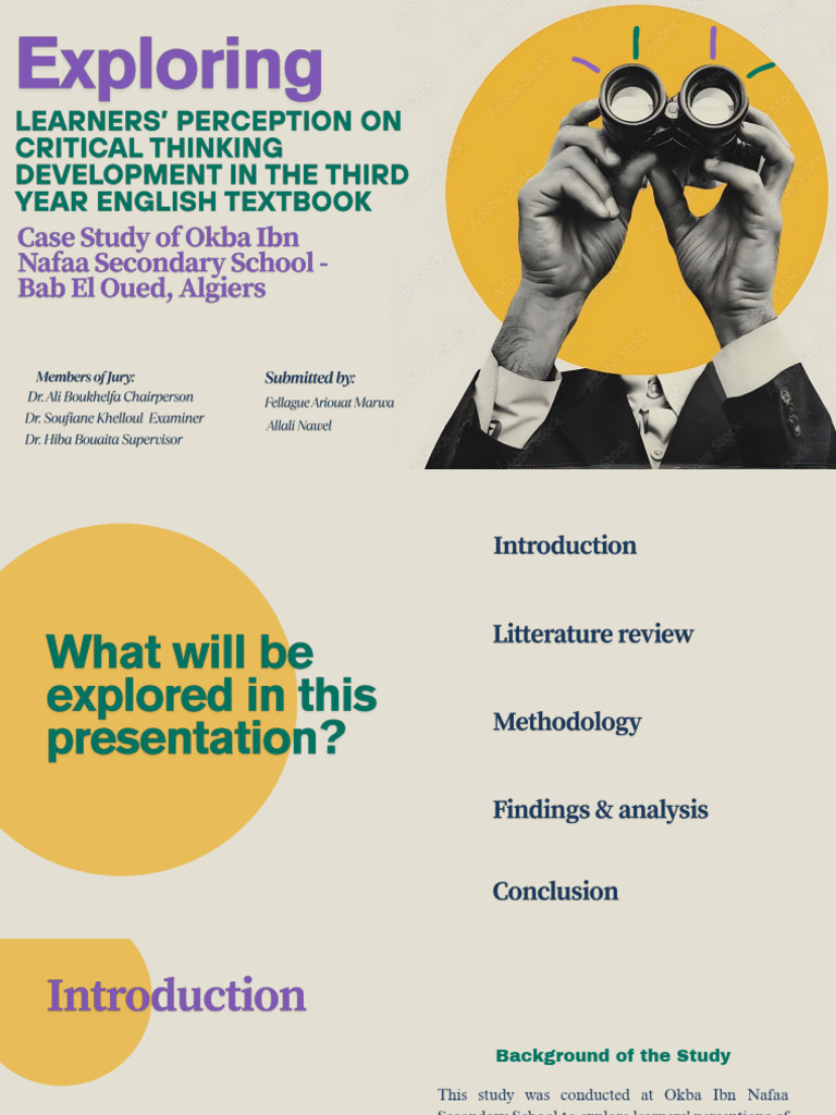 Exploring Learners’ Perception on Critical Thinking Development in the ...