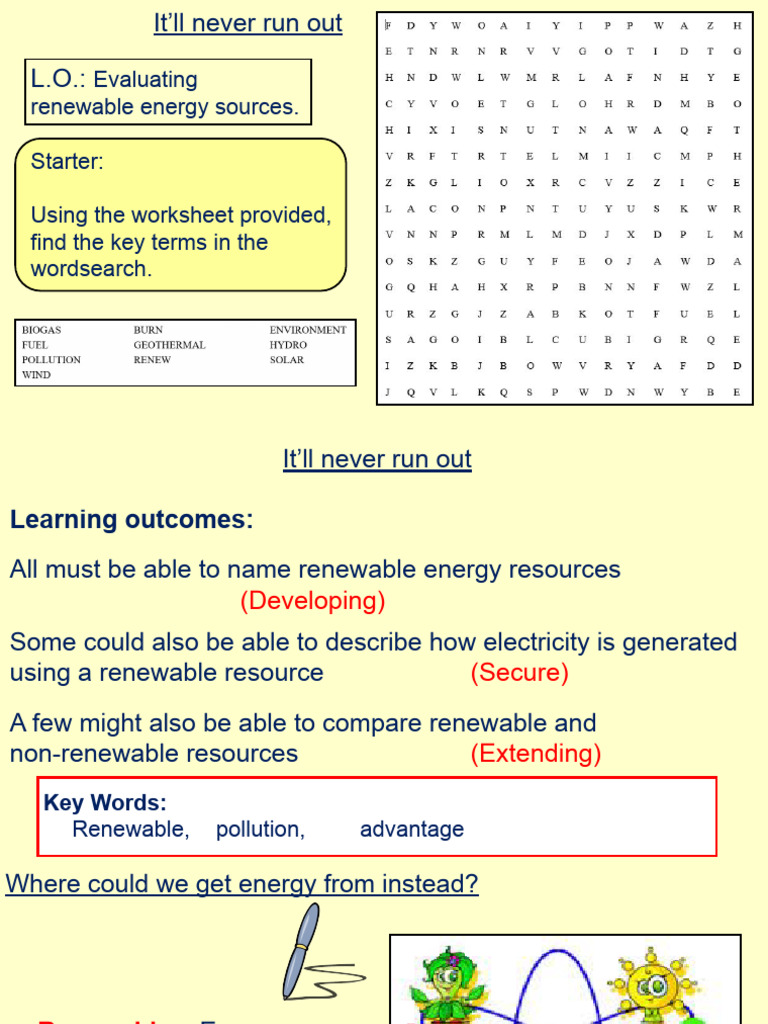 Lesson 12 - Renewable energy sources.pptx | PDF | Renewable Energy ...