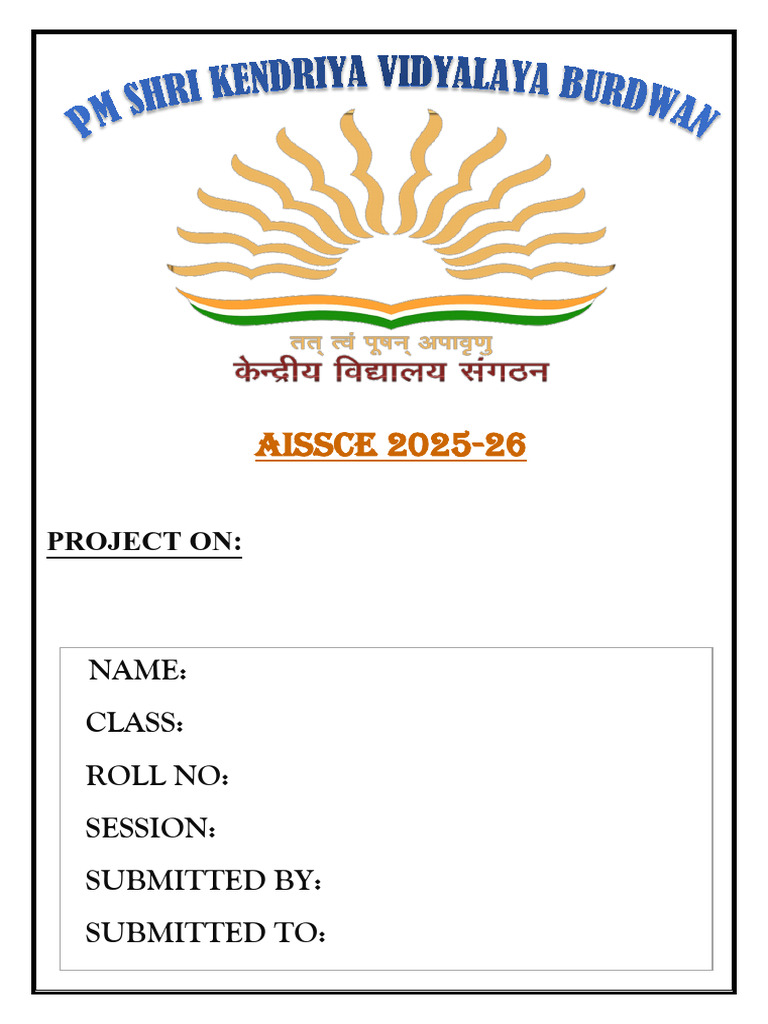 Project File Cover Page | PDF