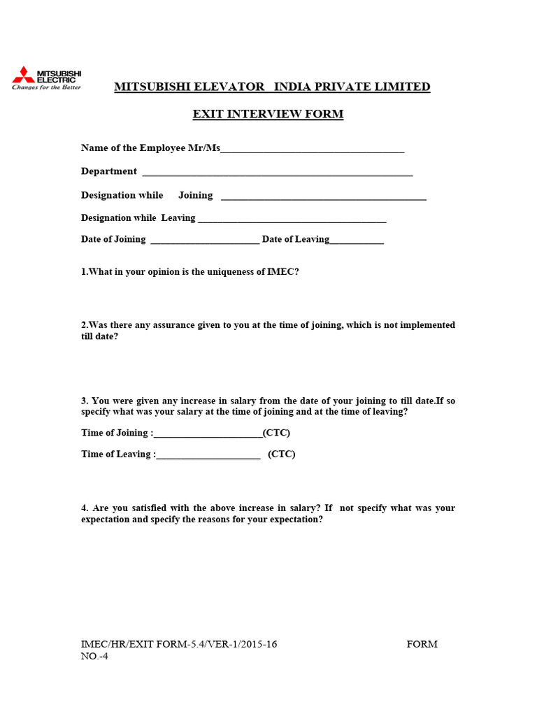 Employee Exit Form - 5.4 | PDF | Chess Openings | Chess