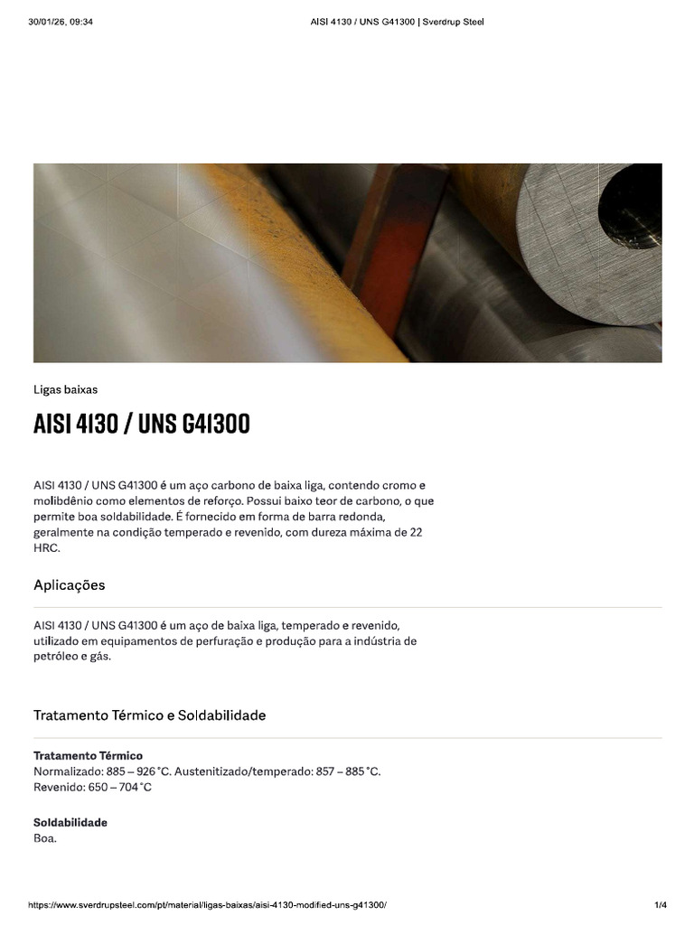 Ficha Técnica 25CrMo4 | PDF